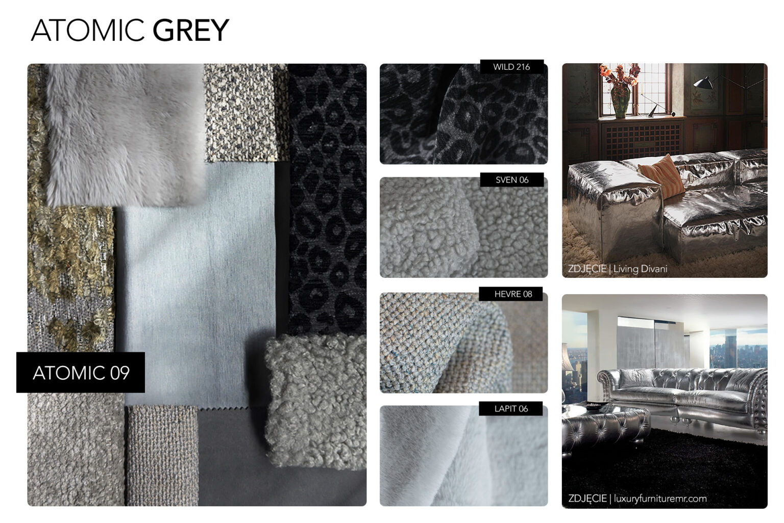 ATOMIC fabric – metallic sheen and modern design